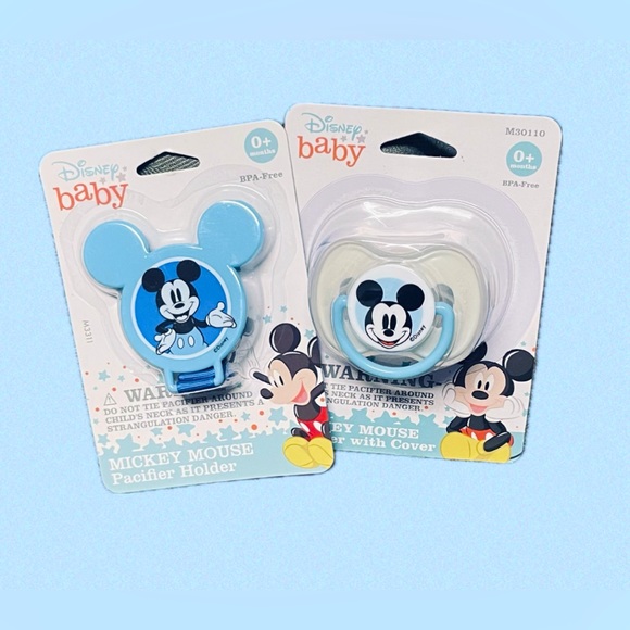 Disney | Accessories | Disney Baby Pacifier Set Pacifier Cover And ...